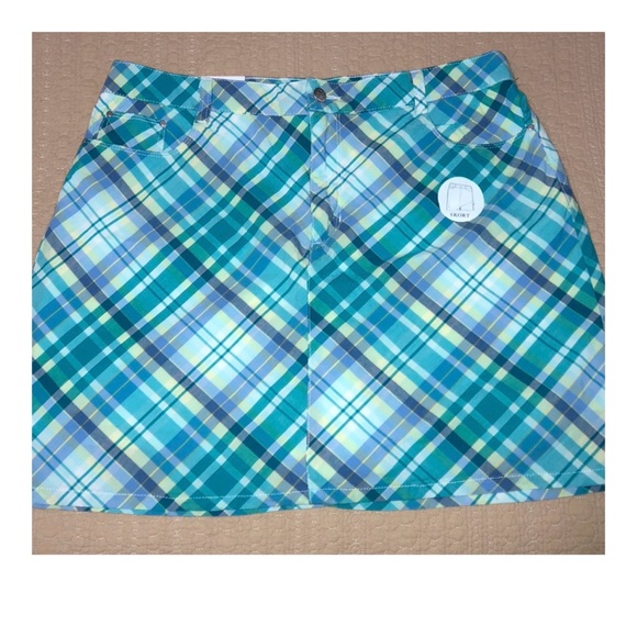 croft & barrow | Shorts | Nwt Croft Barrow Blue Plaid Skort Sz 6 | Poshmark